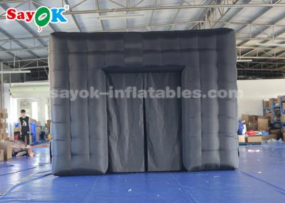China Best Inflatable Tent Black Color Inflatable Cube Tent 210D Oxford Cloth For  Trade Show for sale