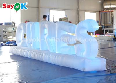 China LED Light Inflatable Ground Letters For Party Anniversary Decorations for sale