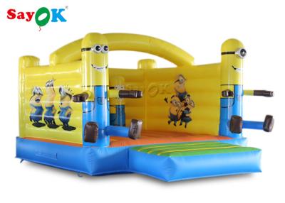 Cina Poca tela cerata rimbalzante gialla del PVC dell'uomo del castello per divertimento all'aperto in vendita