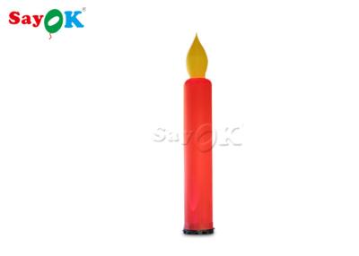 China 3m LED Light Red Inflatable Candle For Outdoor Night Decoration for sale