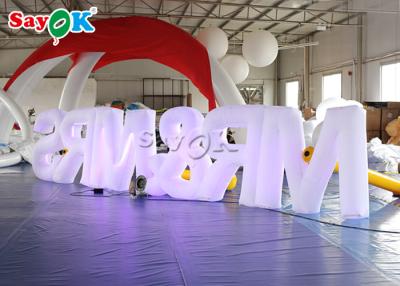 China 190T Nylon Cloth Inflatable Lighting Decoration LED Light  Letters  White Color for sale