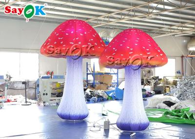 China Stage Decoration 2.5m Inflatable Mushroom With Led Light for sale