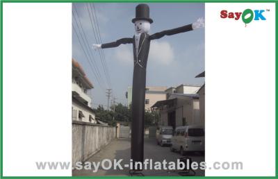 中国 帽子が付いている膨脹可能な人の空気ダンサーの裂け目停止ナイロン材料 6m 販売のため