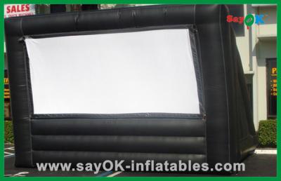 China Black Oxford Cloth Airblown Inflatable Outdoor Movie Screen For Commercial Advertising for sale