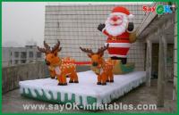 China Custom Inflatable Santa and Reindeer Christmas Decoration 5m CE UL for sale