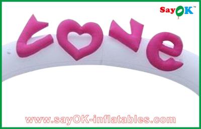 China Party City Balloon Arch Oxford Cloth Inflatable Wedding Arch / Inflatable Heart Shape Archway For Promotion for sale