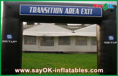 中国 昇進の正方形の形のスポーツのための膨脹可能なアーチの Blck のロゴの印刷 販売のため