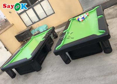 China 0.9mm PVC Air Sealed Billiard Inflatable Snooker Table With Stand for sale