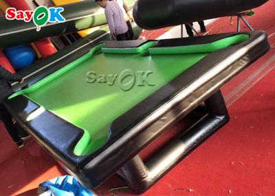 China 0.9mm PVC Air Sealed Billiard Inflatable Snooker Table With Stand for sale