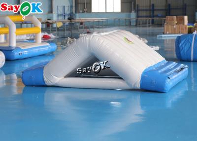 China Water Iceberg Inflatable 3x2x1mH White Inflatable Water Toys Game Double Water Slide for sale