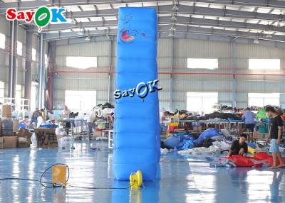 Cina arco gonfiabile della corsa Oxford del panno blu di 4x3m con l'aeratore Logo Printing in vendita