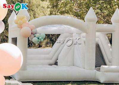 China Adults 5m 16.5ft Commercial Wedding Bounce Castle With Slide for sale