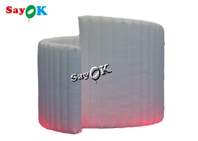 중국 3m 10ft 하얀 나선 형상 부풀게할 수 있는 사진 부스 벽 배경 내부 공기 송풍기 판매용