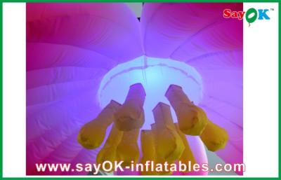China 1.5m Pink Hanging Inflatable LED Flower Inflatable Lighting For Party for sale