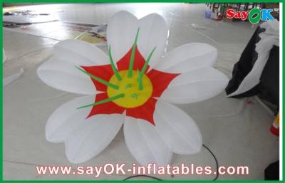 Cina Il fiore gonfiabile gigante della decorazione del panno bianco di 190T Oxford ha condotto l'illuminazione per il partito in vendita