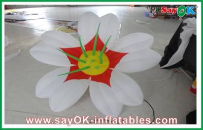 Cina Il fiore gonfiabile gigante della decorazione del panno bianco di 190T Oxford ha condotto l'illuminazione per il partito in vendita