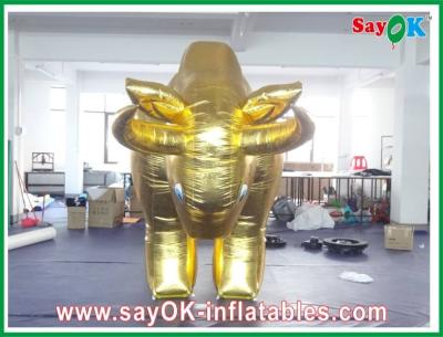 China Inflatable Cowboy Golden Event Inflatable Bull 0.5mm PVC Tarpaulin 4M - 8M Height ROHS for sale