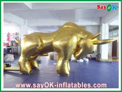 China Inflatable Cowboy Golden Event Inflatable Bull 0.5mm PVC Tarpaulin 4M - 8M Height ROHS for sale