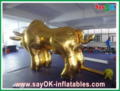 China Inflatable Cowboy Golden Event Inflatable Bull 0.5mm PVC Tarpaulin 4M - 8M Height ROHS for sale