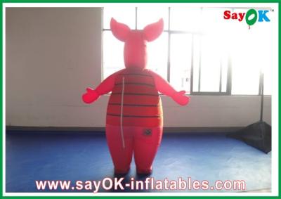 China Inflatable Balloons Advertising Durable Inflatable Cartoon Characters 0.5mm PVC Piglet Moving Cartoon for sale