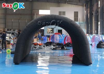 China Inflatable Igloo Tent Black 210D Oxford Cloth Inflatable Tunnel Tent For Exhibition for sale