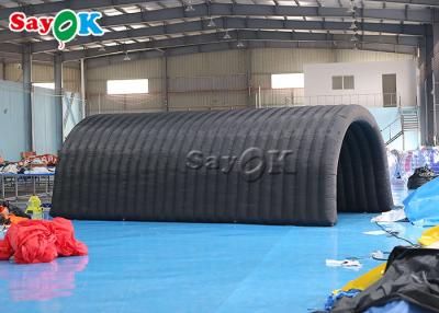 China Inflatable Igloo Tent Black 210D Oxford Cloth Inflatable Tunnel Tent For Exhibition for sale