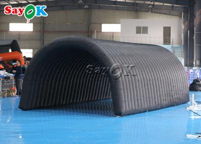 China Inflatable Igloo Tent Black 210D Oxford Cloth Inflatable Tunnel Tent For Exhibition for sale