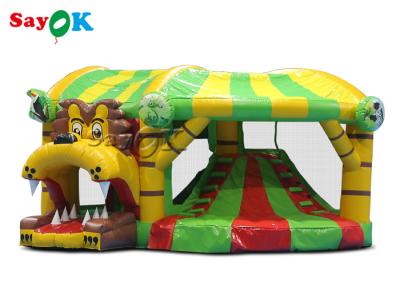 Cina Scorrevole di Lion Theme Tarpaulin Inflatable Bounce per il pubblico del cortile in vendita