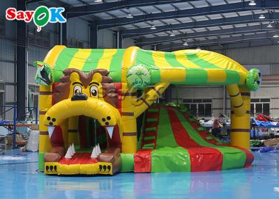 Cina Scorrevole di Lion Theme Tarpaulin Inflatable Bounce per il pubblico del cortile in vendita