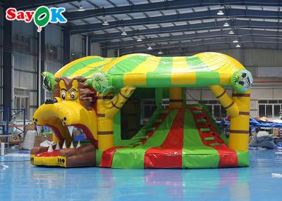 Cina Scorrevole di Lion Theme Tarpaulin Inflatable Bounce per il pubblico del cortile in vendita