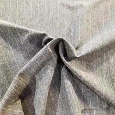 China Vertical Stripe Polyester Spandex Blend Fabric 100d Cationic Fiber for sale