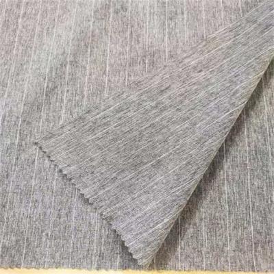 China Vertical Stripe Polyester Spandex Blend Fabric 100d Cationic Fiber for sale