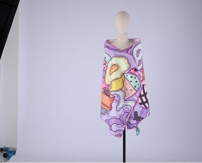 China Gemakkelijk aan Sneldrogend Carry Printed Polyester Beach Towel 200gsm Te koop