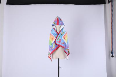 中国 印刷された帽子様式ポリエステル ビーチ タオル140x70CM 販売のため