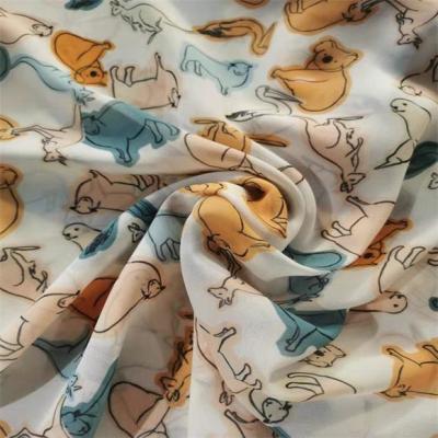 Cina Tessuto 75dx75d 95gsm della Blouses Polyester Flower Chiffon di signore in vendita