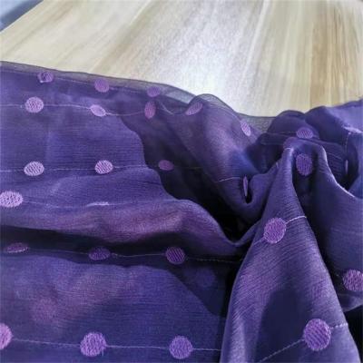 Cina solido chiffon di Crinckle del ricamo del tessuto del poliestere di 30dx30d 39gsm in vendita