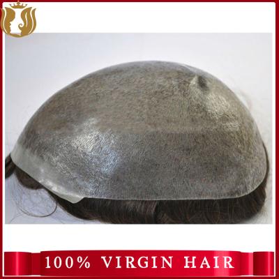 China Super Thin Skin Wholesale Human Hair Men Toupee for sale