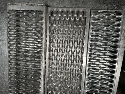 China Natural Color Crocodile Mouth Perforated Grip Strut Safety Grating For Anti Slip for sale