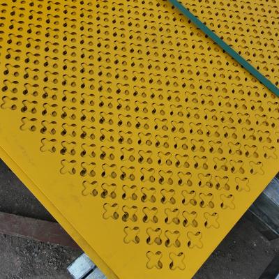 China Yellow Plum Blossom Hole Perforated Aluminum Sheet For Decoration for sale