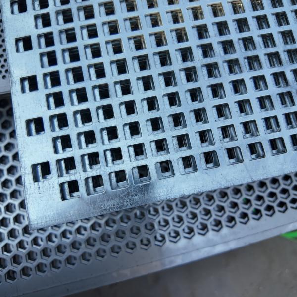 Quality 1.5mm Thick Square Hole Perforated Sheet Metal Sheet Silver for sale