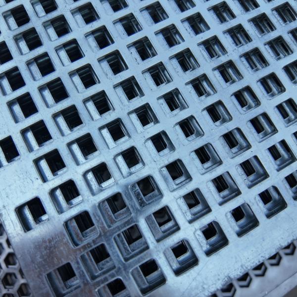 Quality 1.5mm Thick Square Hole Perforated Sheet Metal Sheet Silver for sale