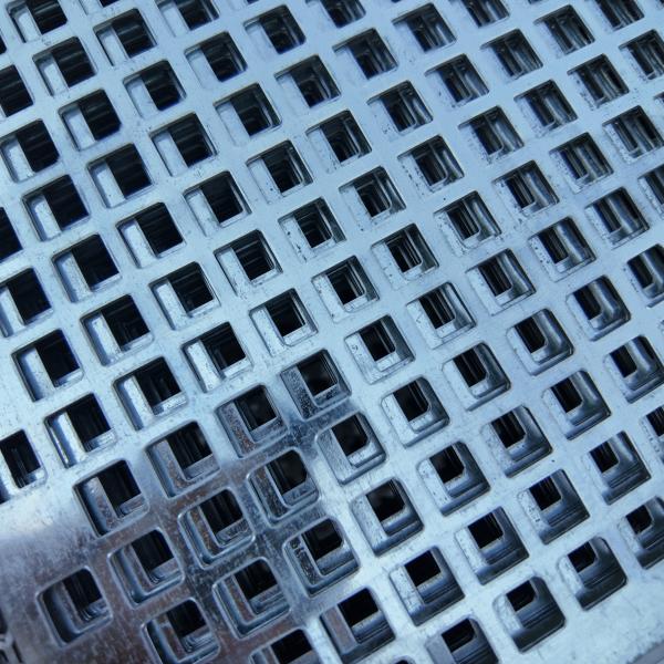 Quality 1.5mm Thick Square Hole Perforated Sheet Metal Sheet Silver for sale