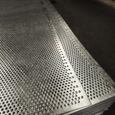 China 1.2mm Thick Perforated Galvanized Steel Sheet Silver Colored Round Holes for sale