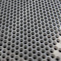 China Hot Dipped Galvanized Hexagonal Hole Perforated Mesh Panel 1.5mm Thickness for Building Decoration for sale