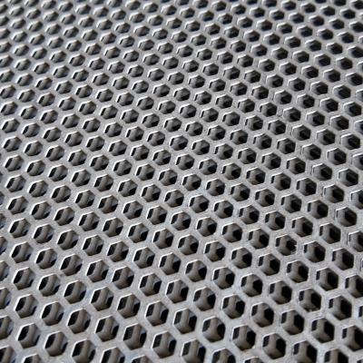 China Hexagonal Honeycomb Hole Stainless Steel Perforated Sheet for sale