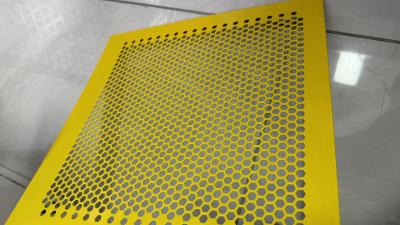 China Yellow Powder Coated Hexagonal Honeycomb Perforated Sheet for sale