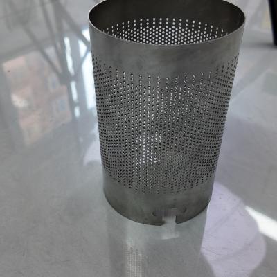 China Custom Sized Stainless Steel Perforated Cylinder Cylindrical Pipeline Filter Element for sale