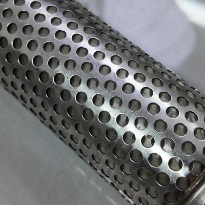 China Custom sized Stainless Steel Perforated Cylindrical Filter Cartridge for sale