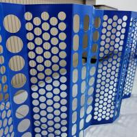 China Custom Bent Perforated Windbreak Fence 0.5-3mm Steel Multi-Shape Holes for sale