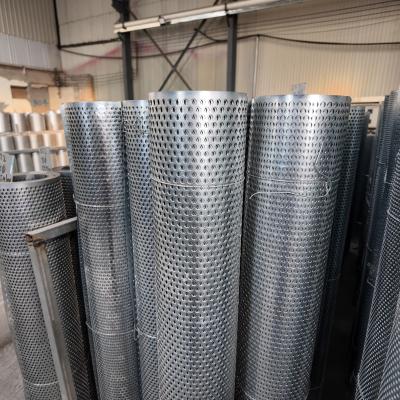 China Blue Perforated Steel Plate with Round Holes for Architectural Decoration for sale
